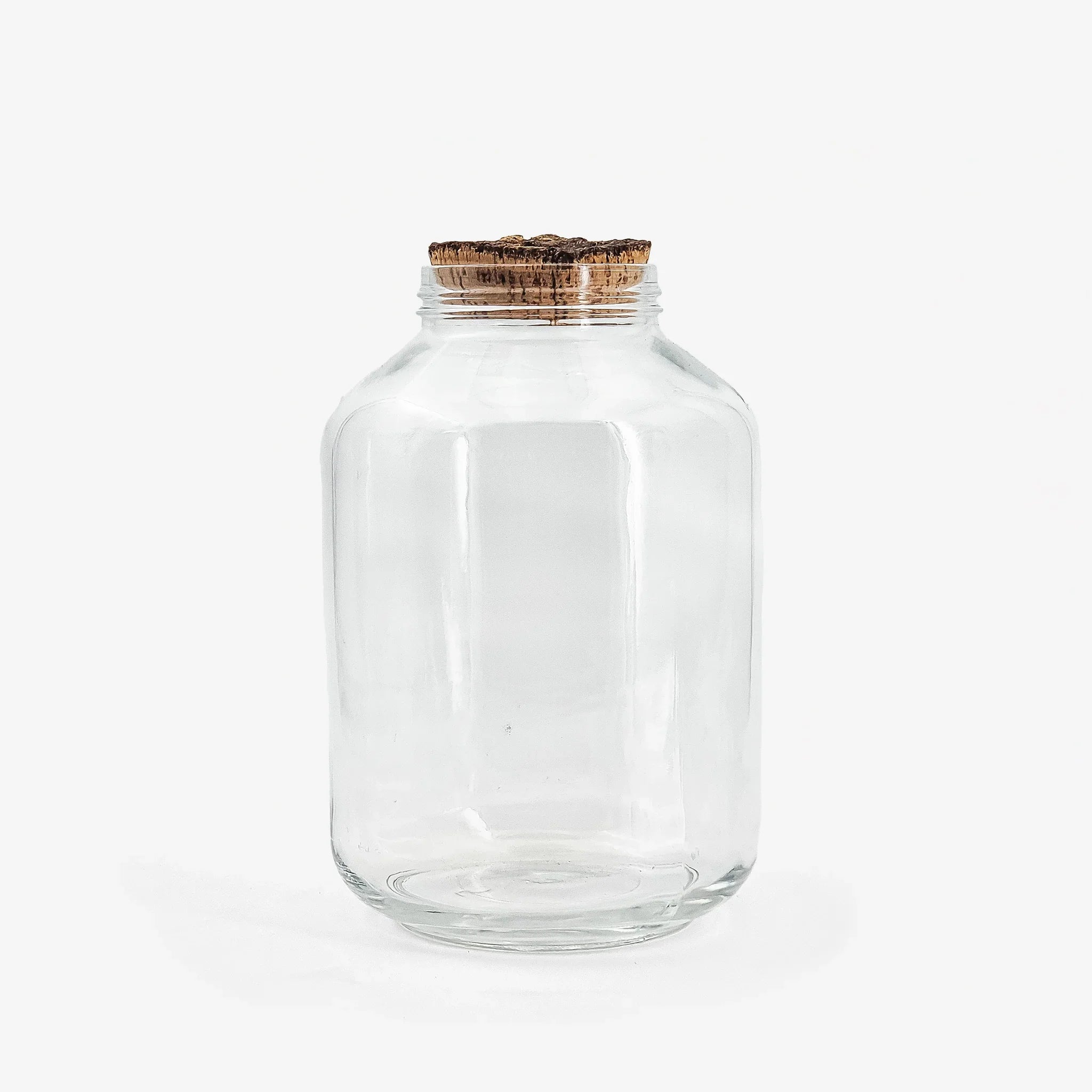 Vaso JAR lux in Vetro con Tappo Sughero - Terrarium Del Conero